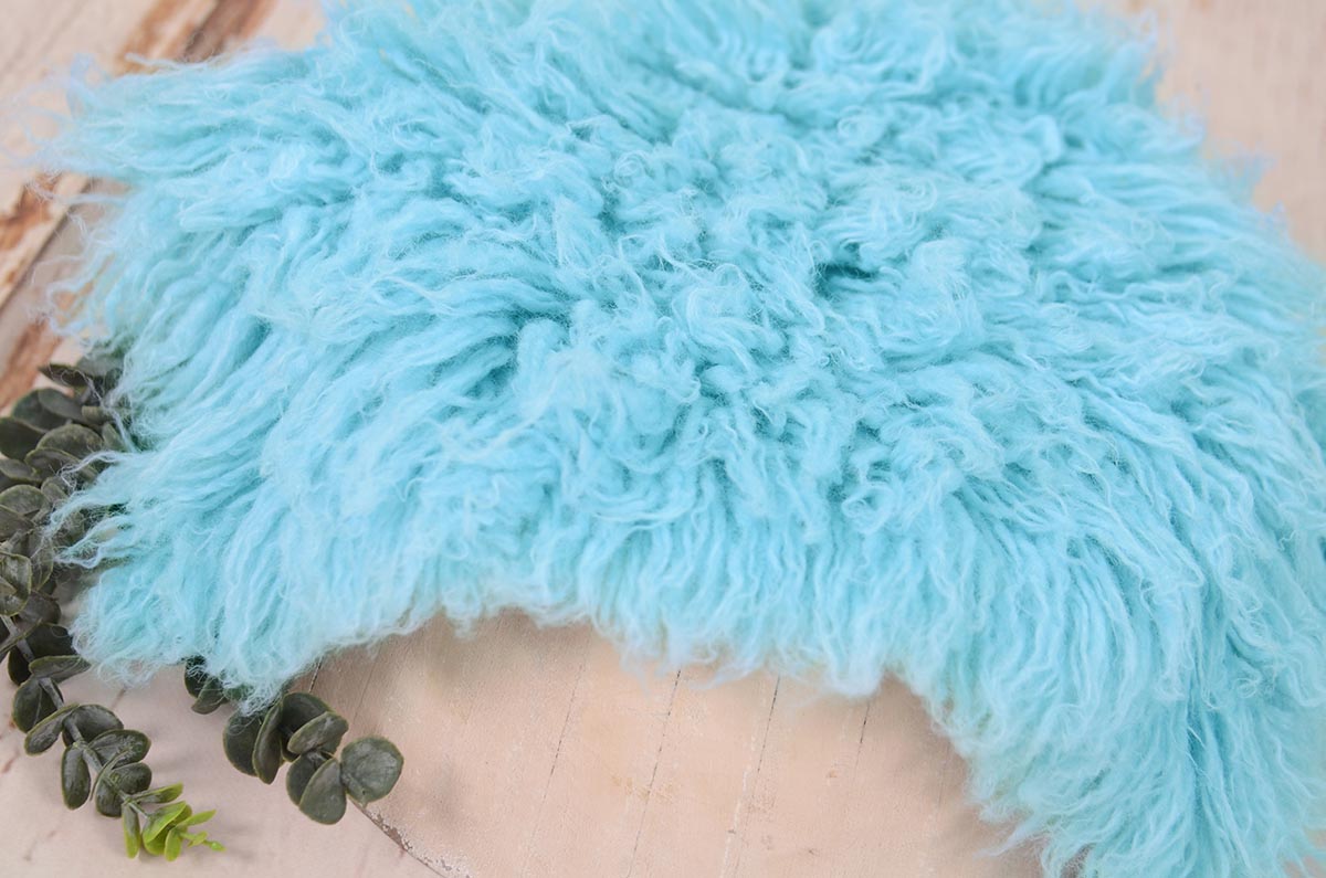 Sky blue large flokati